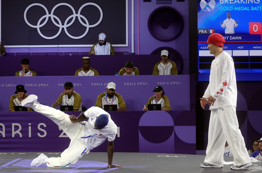 El b-boy canadiense Phil Wizard, campeón olímpico de breaking