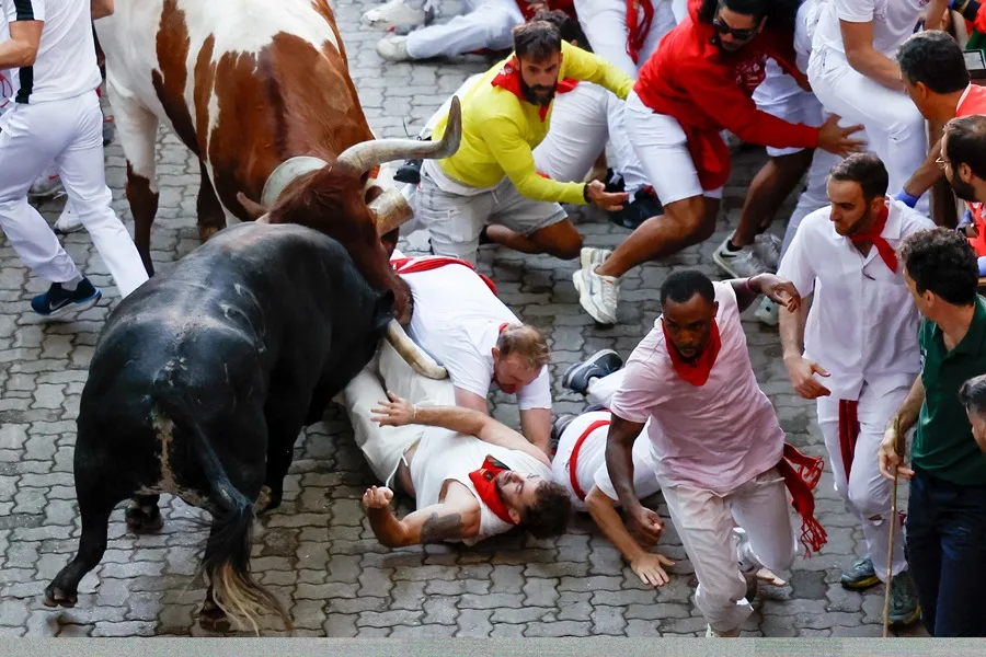 Peligroso segundo encierro de los Sanfermines