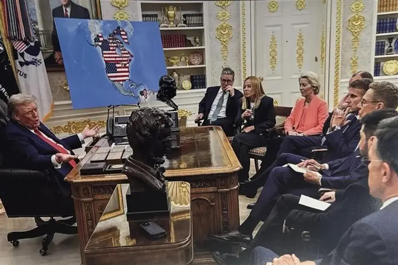 Trump publica imagem de mapa com Canadá, Venezuela e Groenlândia sob ...